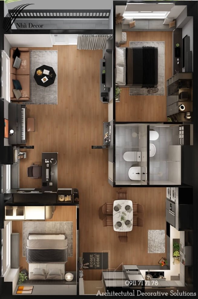 Thiết Kế Căn Hộ Homyland Quận 2 Đẹp Cao Cấp